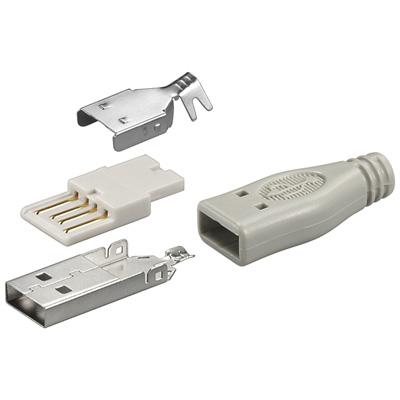 E44-Blister de 2 x fiche usb mâle type a à 1,00 € (Fiches USB A Mâle)