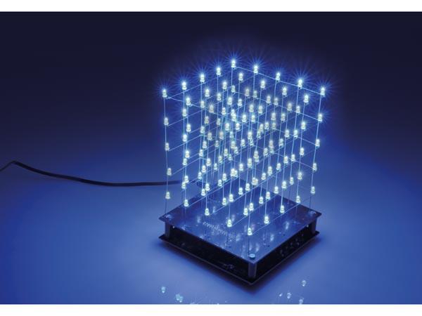 E44-Cube á led 3d - 5 x 5 x 5 (led bleue) à 79,00 € (Kits effets lumineux)