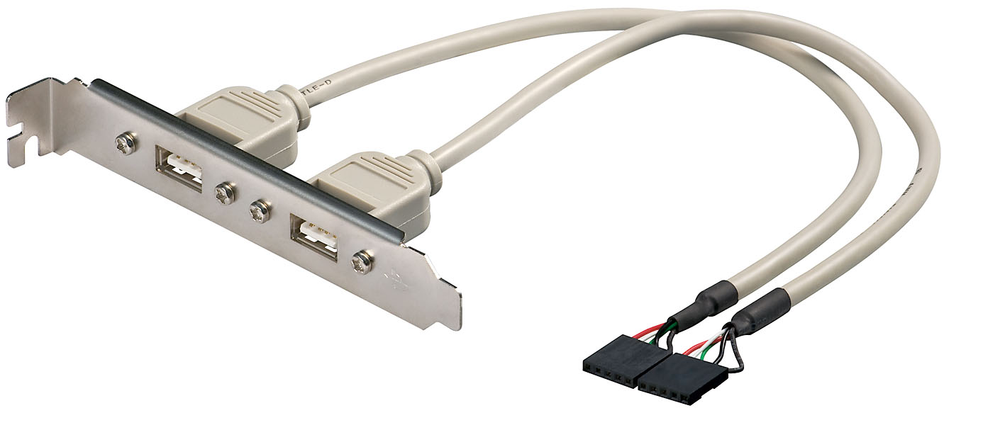 E44-Slot bracket usb 2x usb 2.0 2x 5 pin à 3,90 € (Ordinateurs)